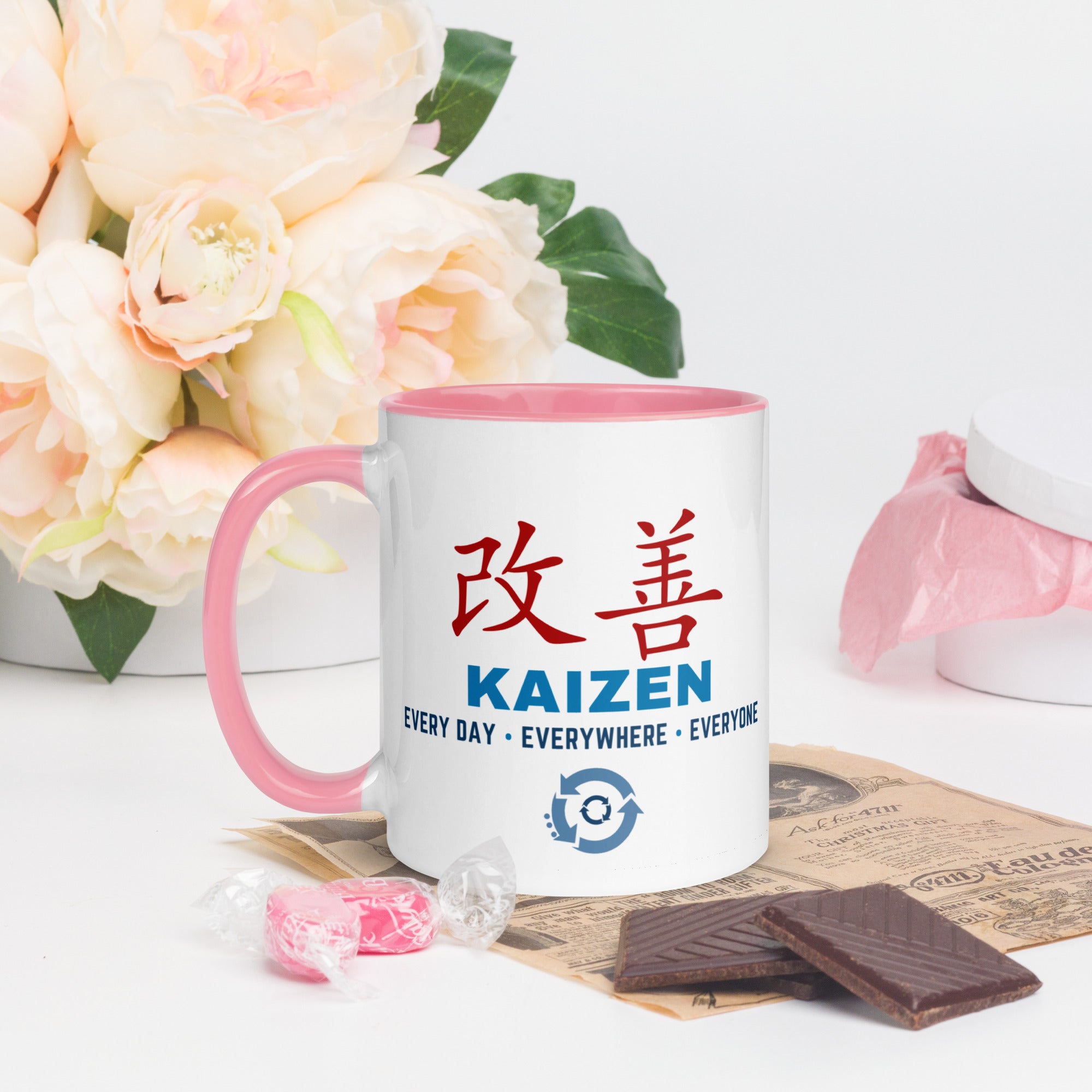 Daily Kaizen Reminder Mug - Continuous Improvement (Pink Accent ...